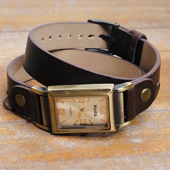 Mudd | Accessories | Mudd Brown Leather Wrap Watch | Poshmark